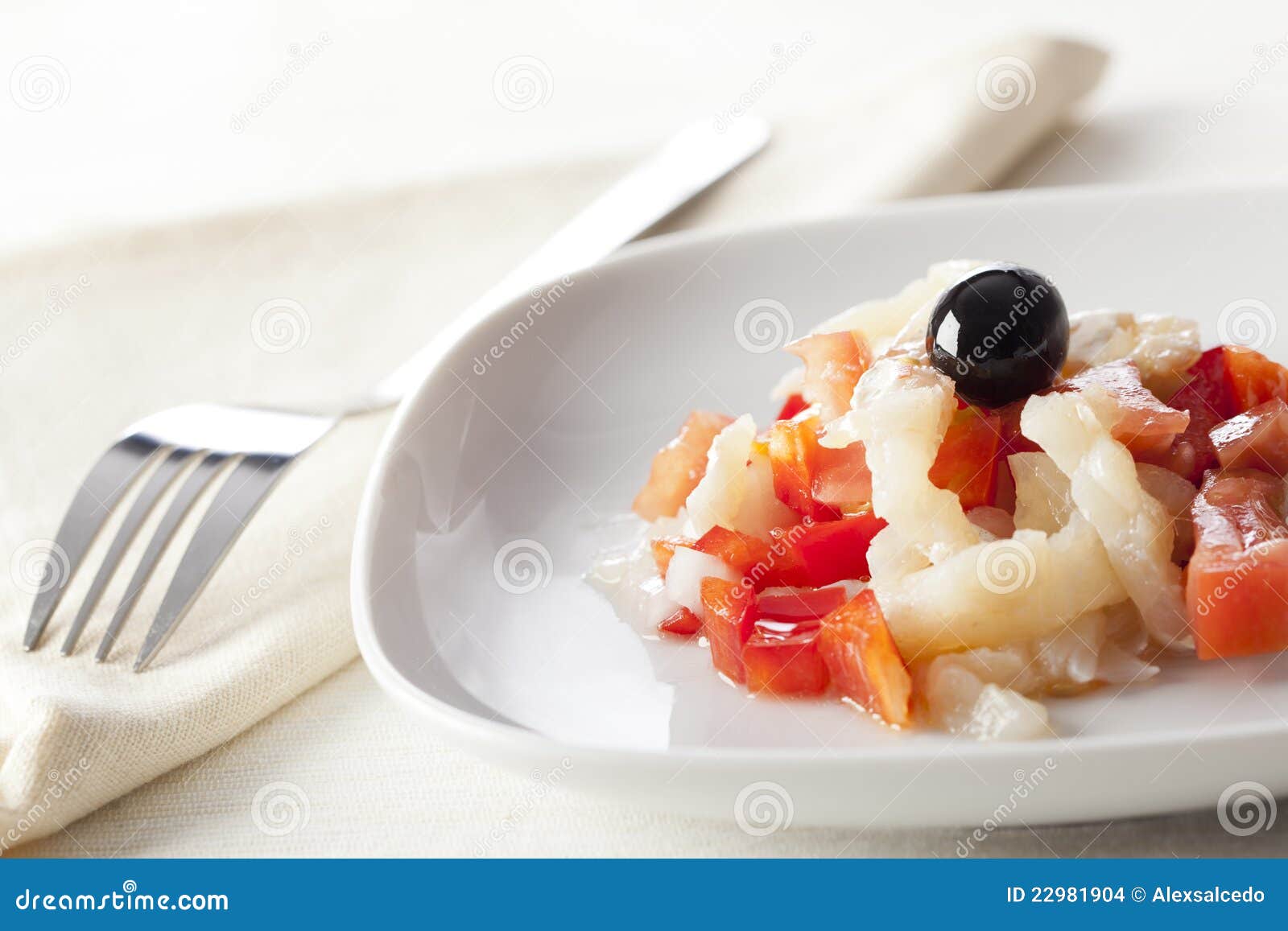 Cod Salad stock photo. Image of salad, macro, cooked - 22981904