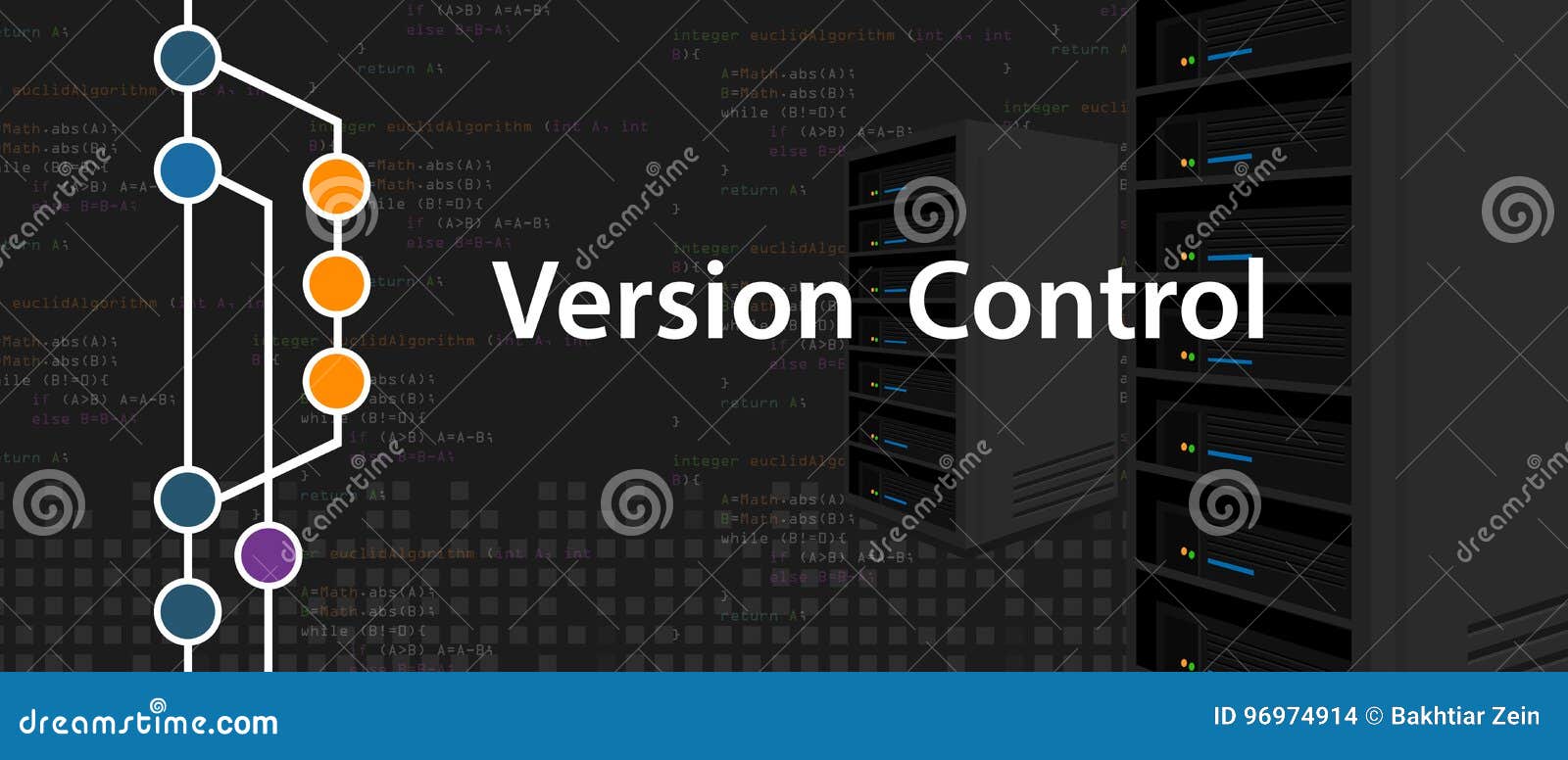 Codage De Programmation De Serveur D'ordinateur De Contrôle De Version ...