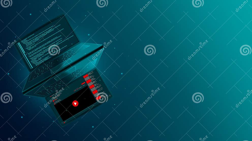 Codage Et Programmation Du Développement Web D'un Site Ou D'une Application. Logiciel Portable ...