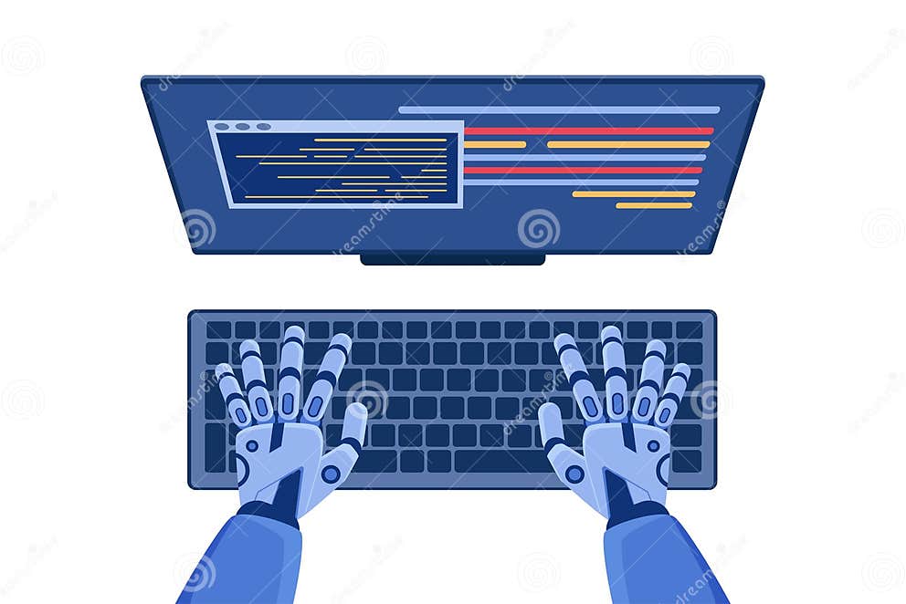 Code Automation Development Programming Using Ai Top View Of Coding 1560