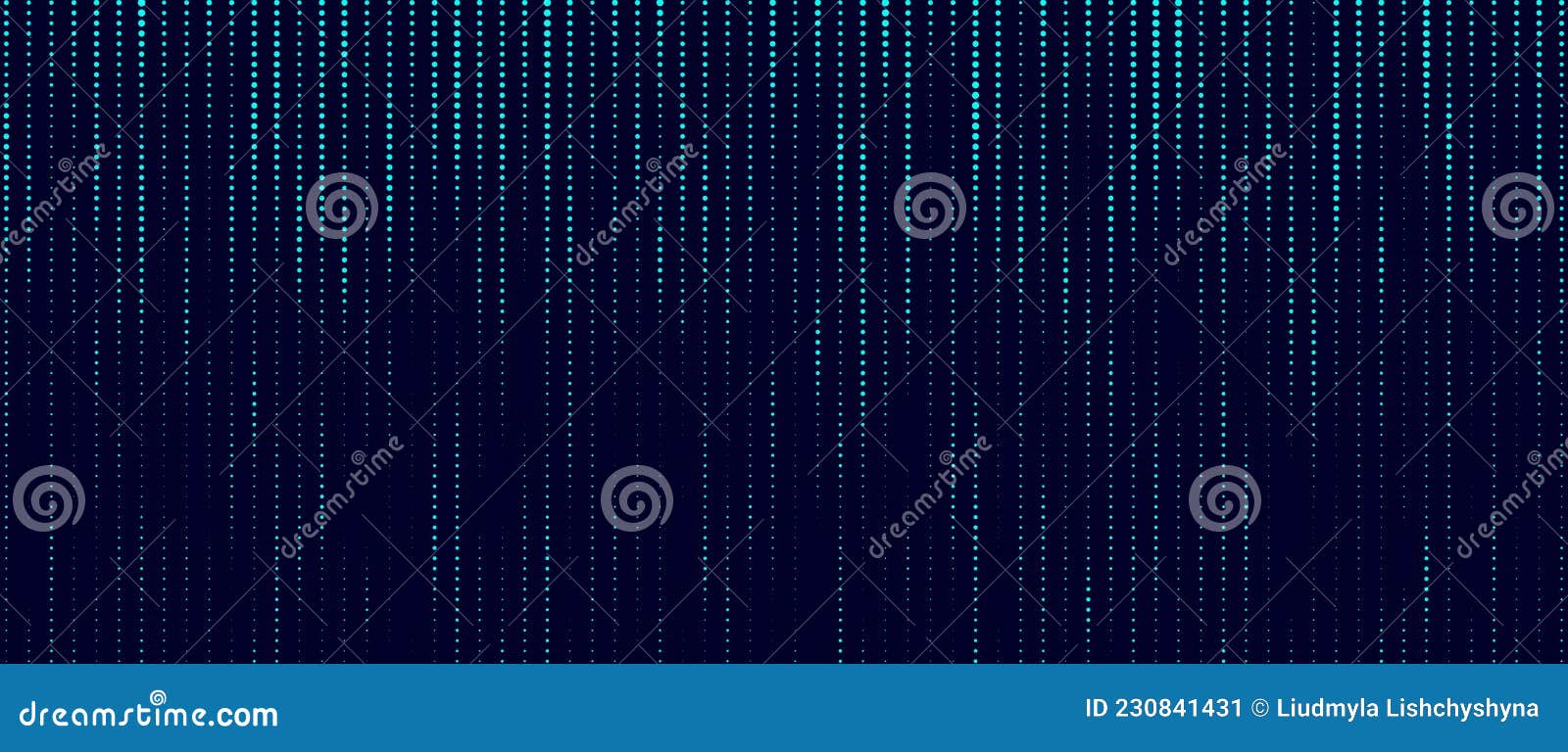 The Code of the Background Matrix Falling from the Top. Vector Particle ...