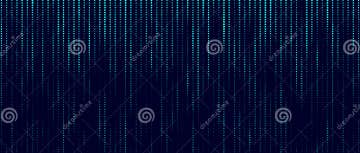 The Code of the Background Matrix Falling from the Top. Vector Particle ...