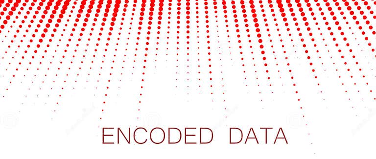 The Code of the Background Matrix Falling from the Top. Vector Particle ...