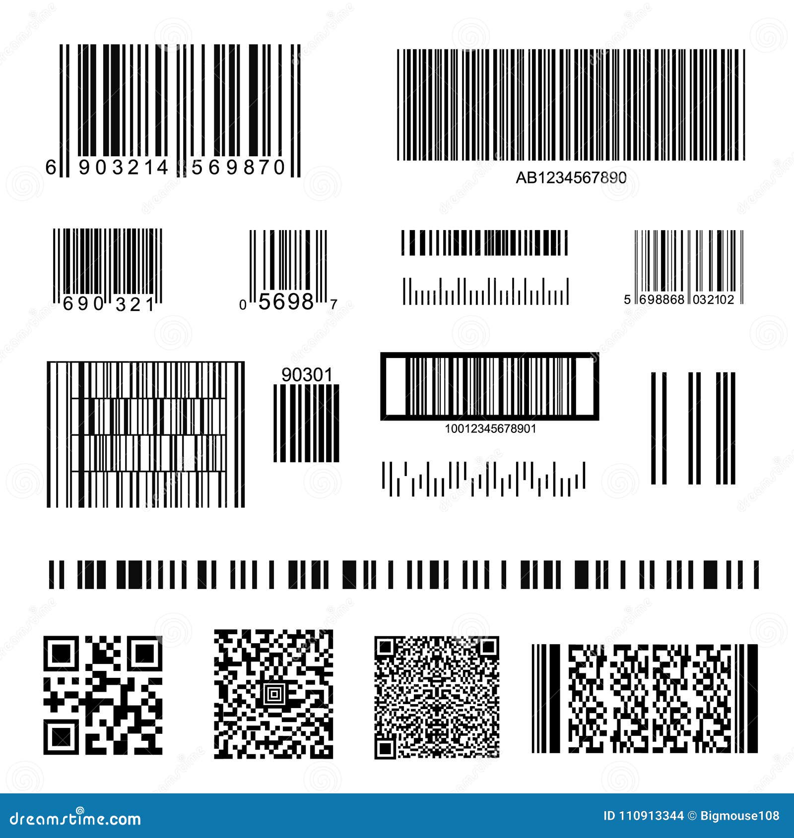 Code Barres Et Codes De QR Vecteur Illustration de Vecteur ...