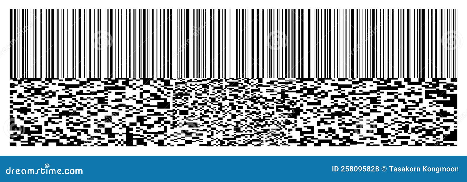 Code-barres Noir Horizontal Et Code Qr Sur L'illustration Vectorielle ...