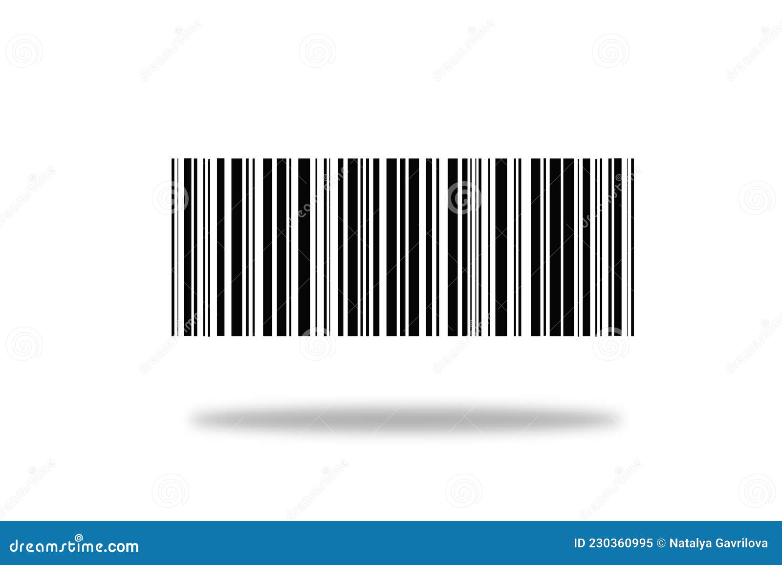 Code-barres Sur Fond Blanc Avec Ombre Illustration Stock - Illustration ...