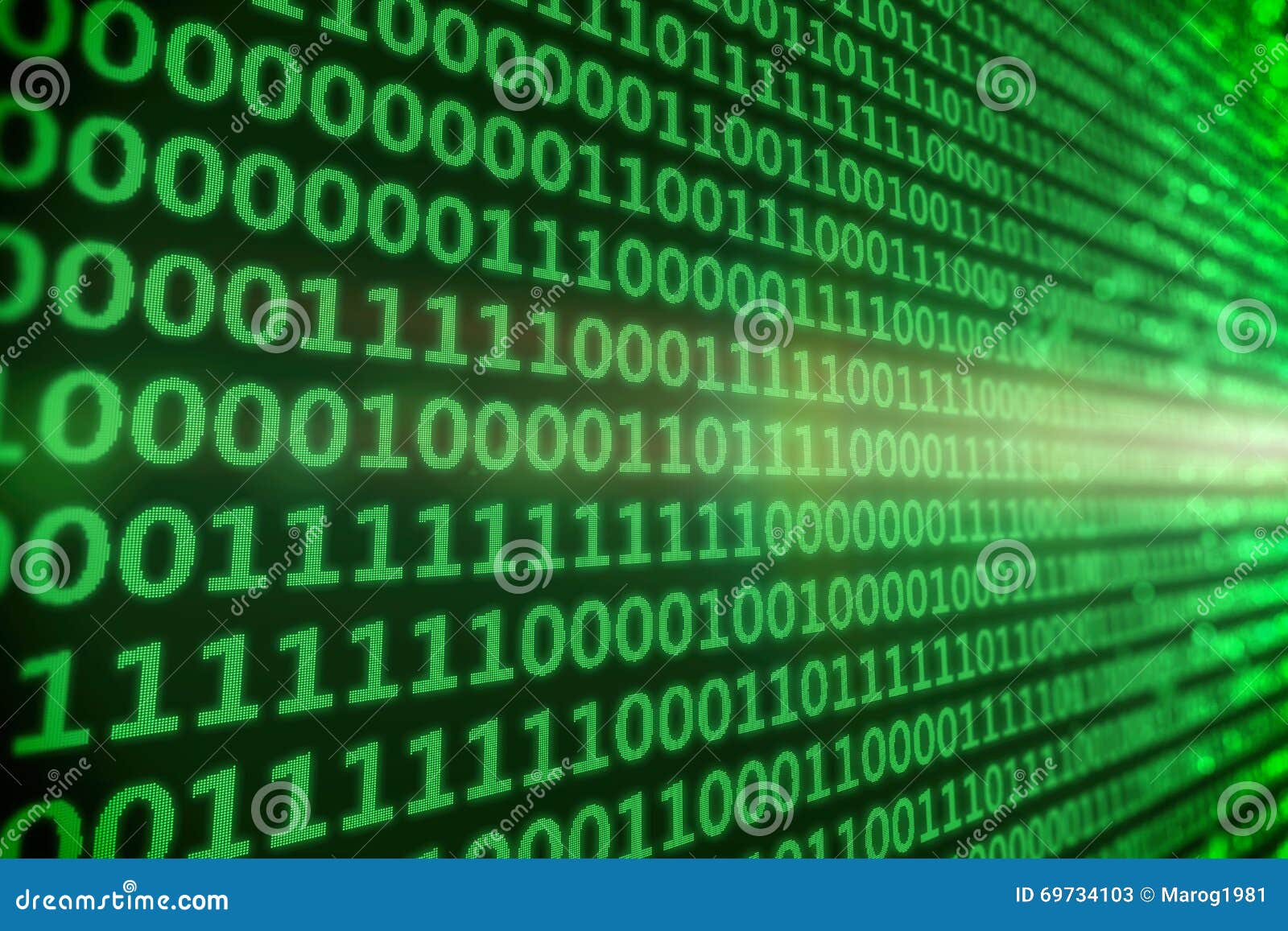Code binaire - vert illustration stock. Illustration du code - 69734103