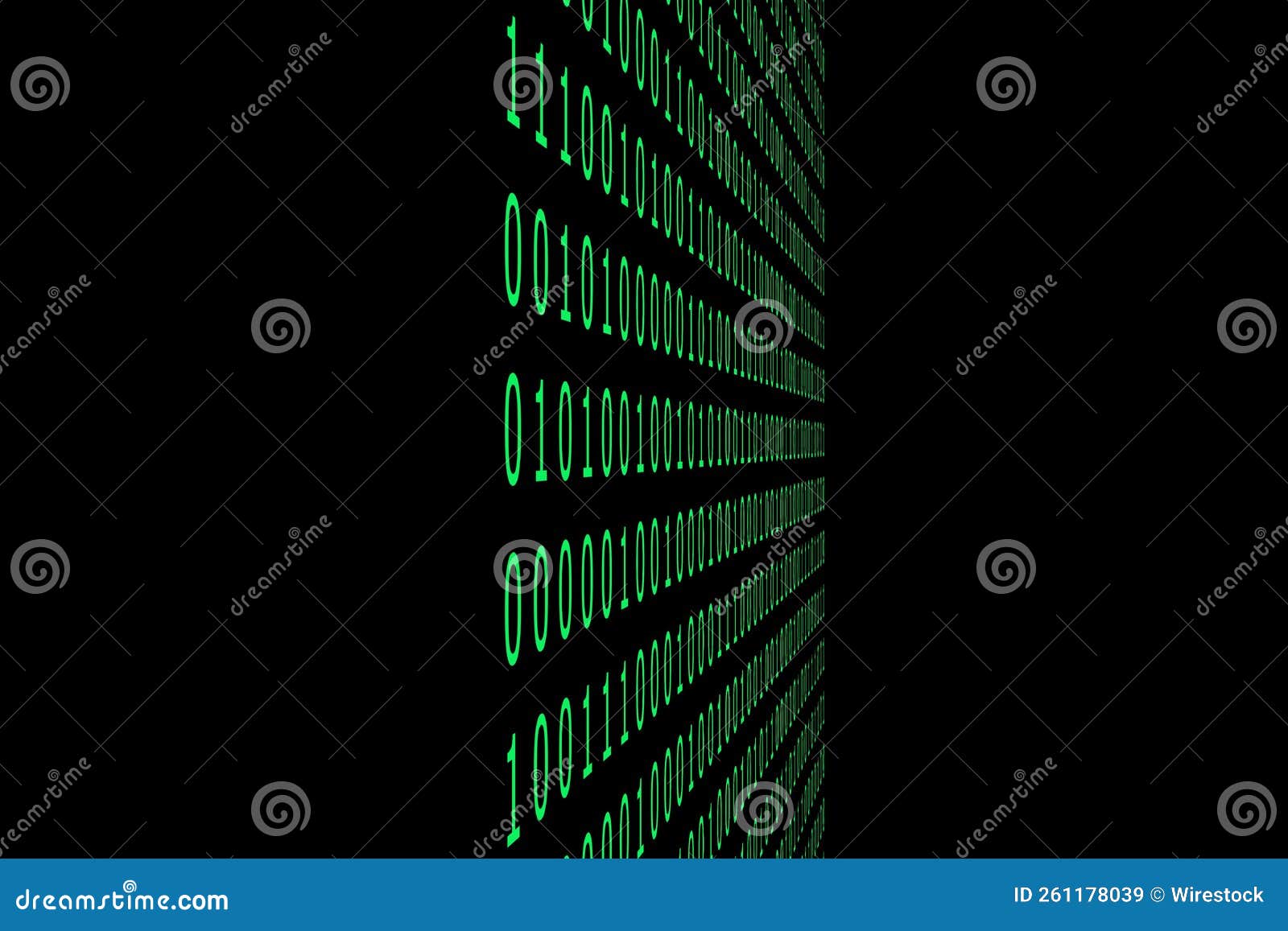 Code Binaire Vert Sur Fond Noir. Un Concept De Codage. Image stock ...