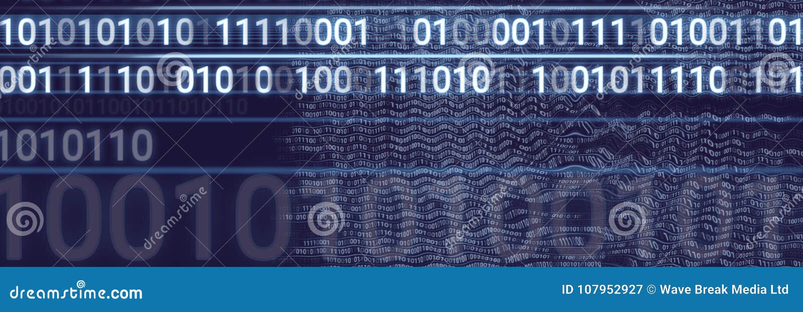 Code Binary Interface and Blue Background Stock Illustration ...