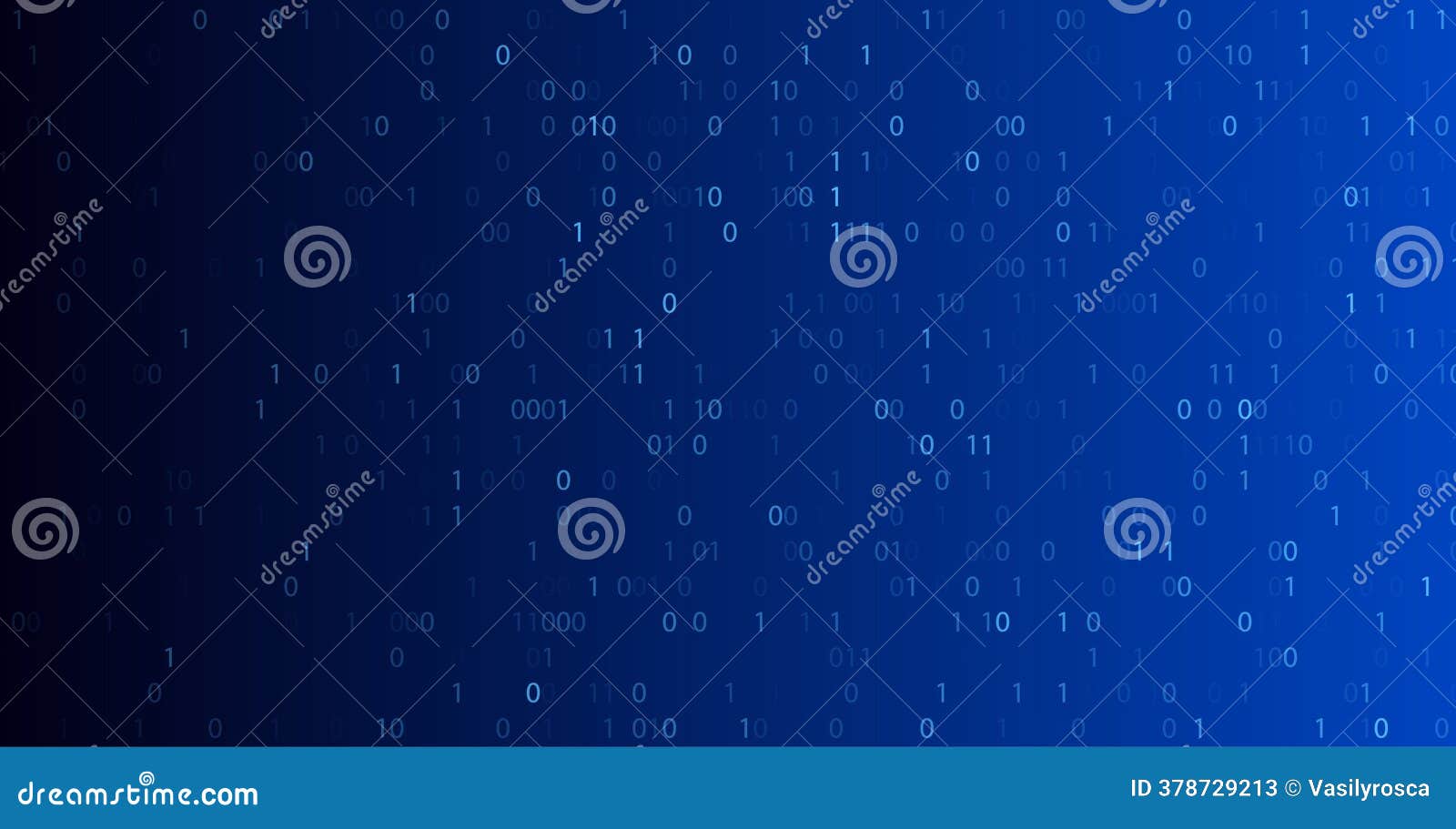 Binary Matrix Background. Red Tech Banner. Cartoon Vector ...