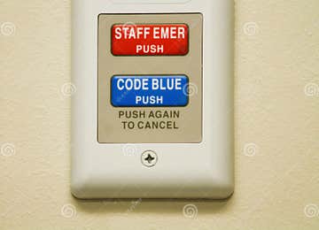 Code Blue and Emergency Call Button Stock Image - Image of assistance ...
