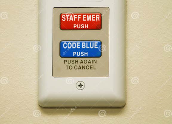 Code Blue and Emergency Call Button Stock Image - Image of assistance ...