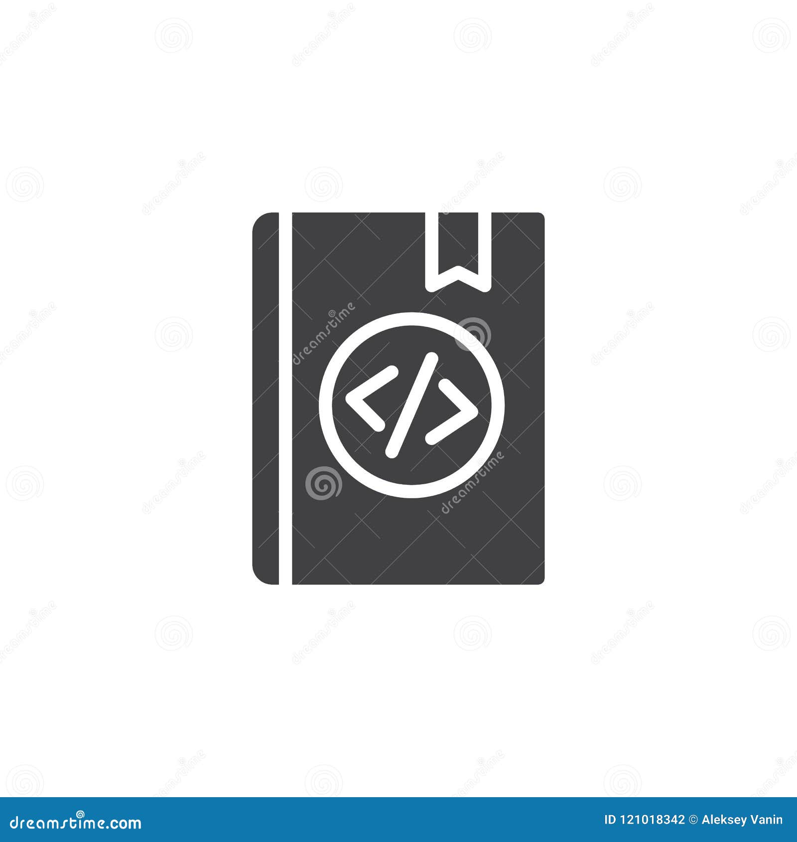 Code book vector icon stock vector. Illustration of programming - 121018342