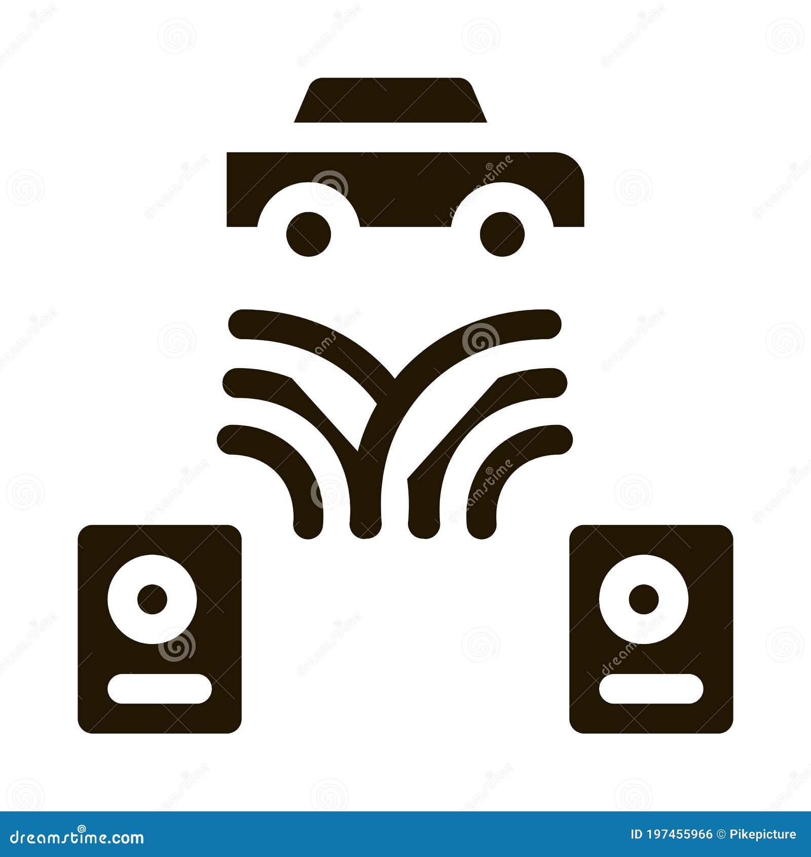 Code Car Grabber Icon Vector Glyph Illustration Stock Vector ...