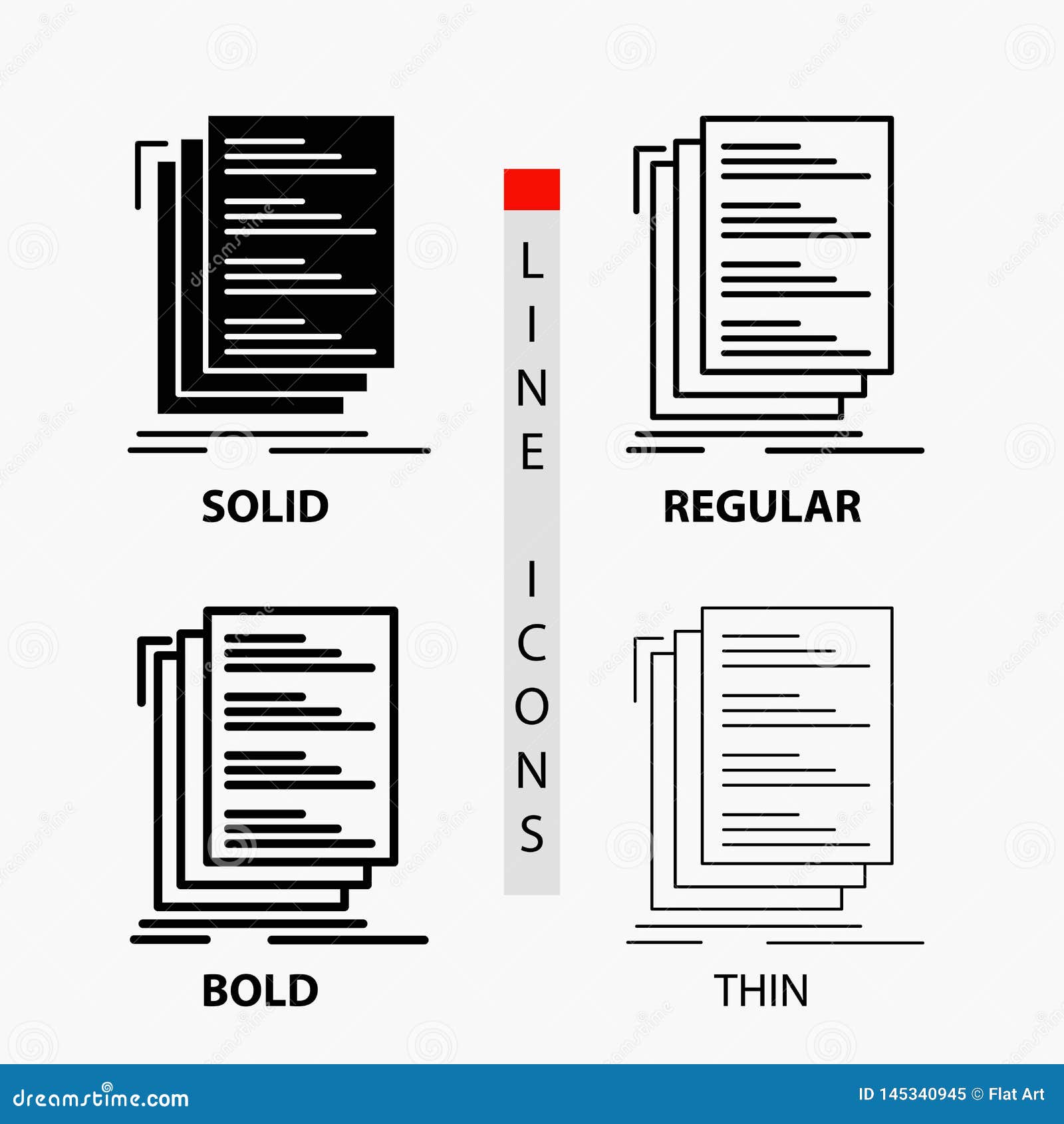 Code Coding Compile Files List Icon In Thin Regular Bold Line And Glyph Style Vector