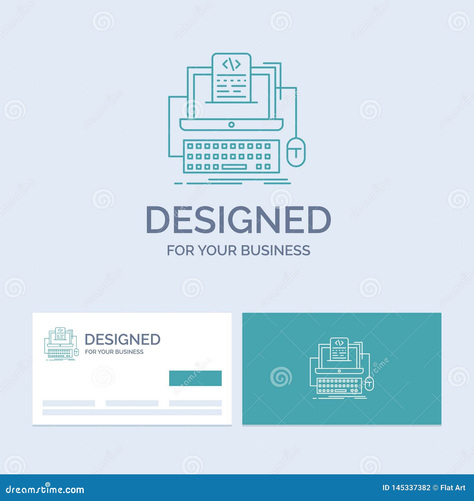 Code, Coding, Computer, Monoblock, Screen Business Logo Line Icon Symbol for Your Business ...
