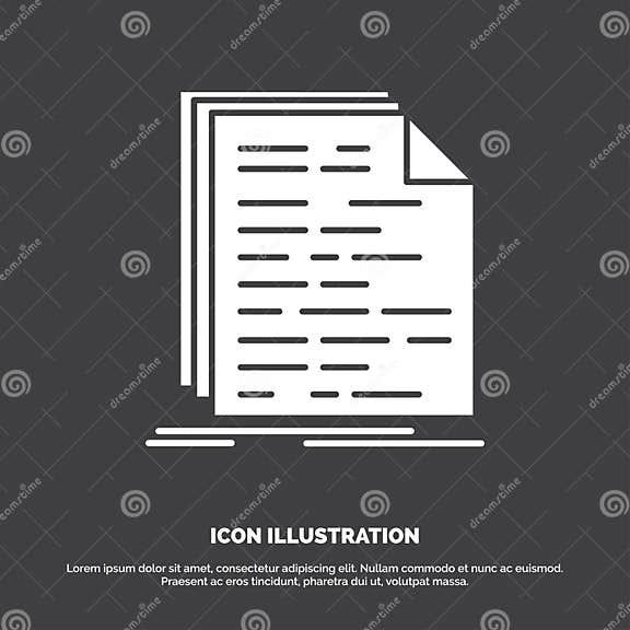 Code Coding Doc Programming Script Icon Glyph Vector Symbol For Ui