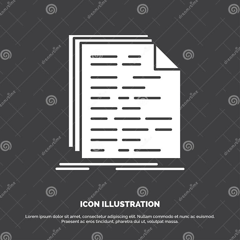 Code Coding Doc Programming Script Icon Glyph Vector Symbol For Ui
