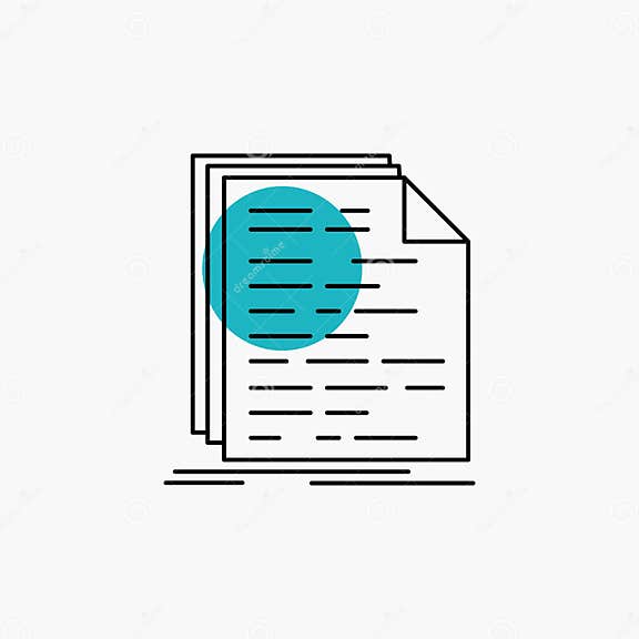 Code Coding Doc Programming Script Line Icon Stock Vector