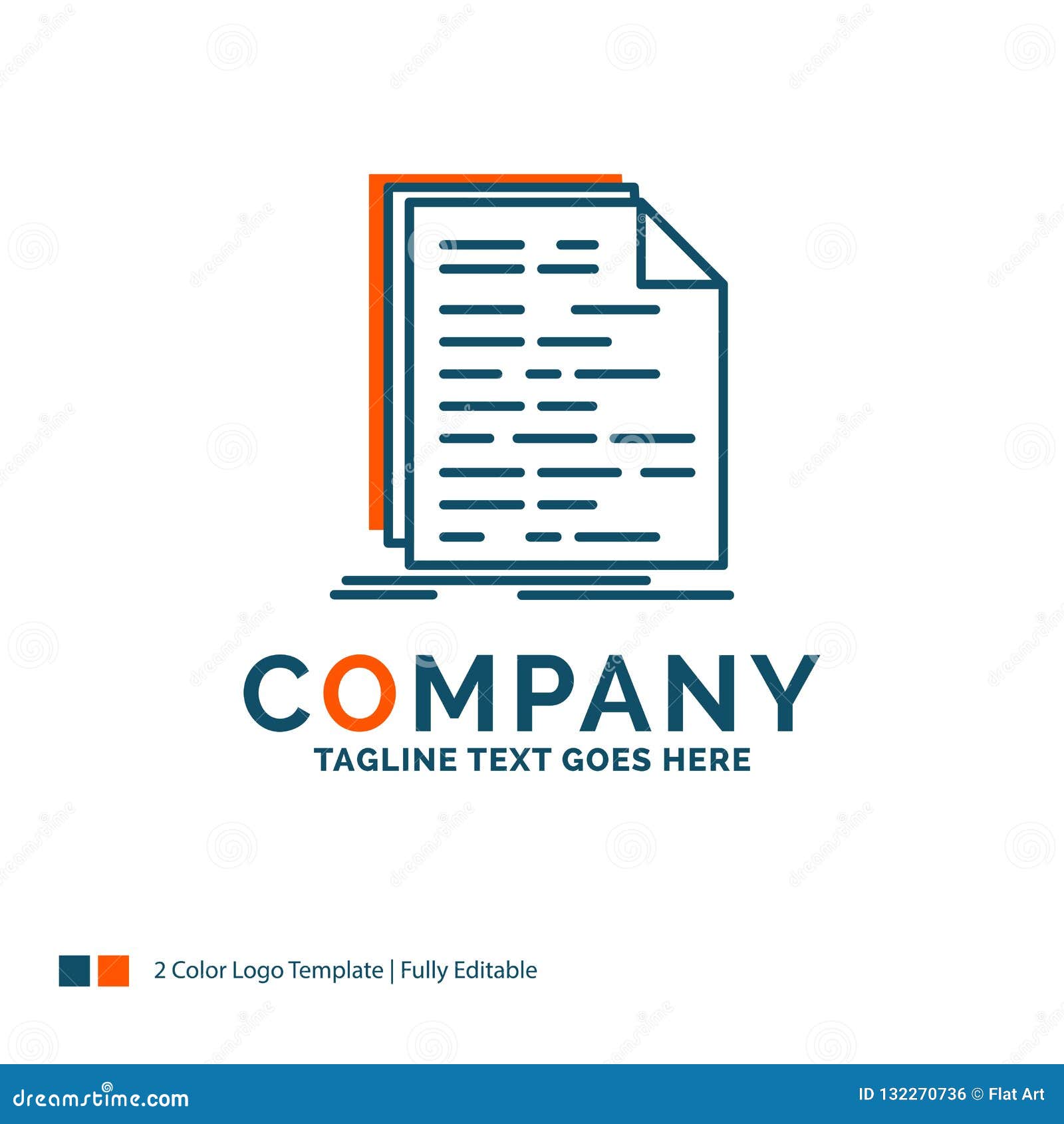 Code Coding Doc Programming Script Logo Design Blue And Ora Stock Vector Illustration Of