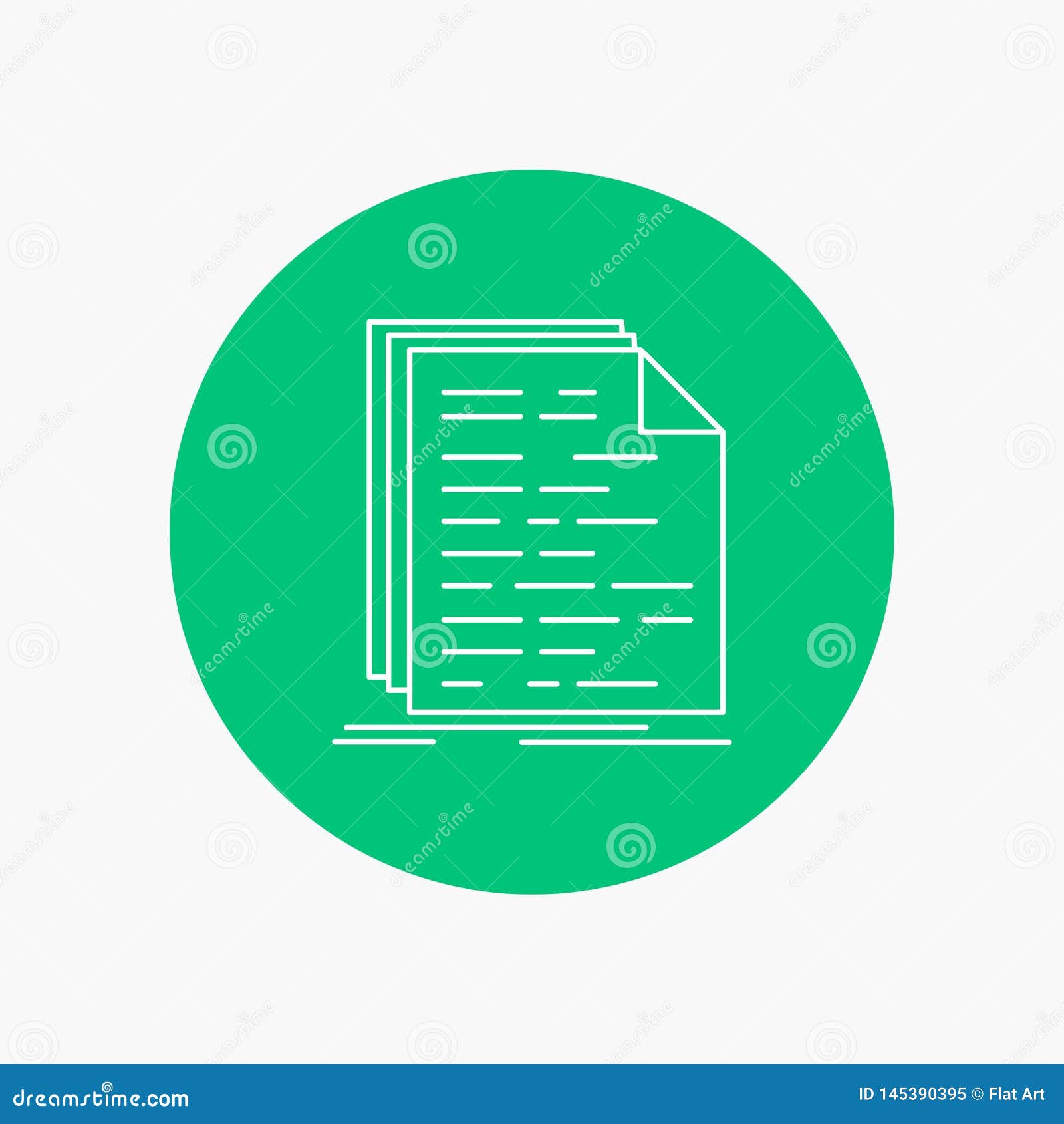 Code Coding Doc Programming Script White Line Icon In Circle Background Vector Icon