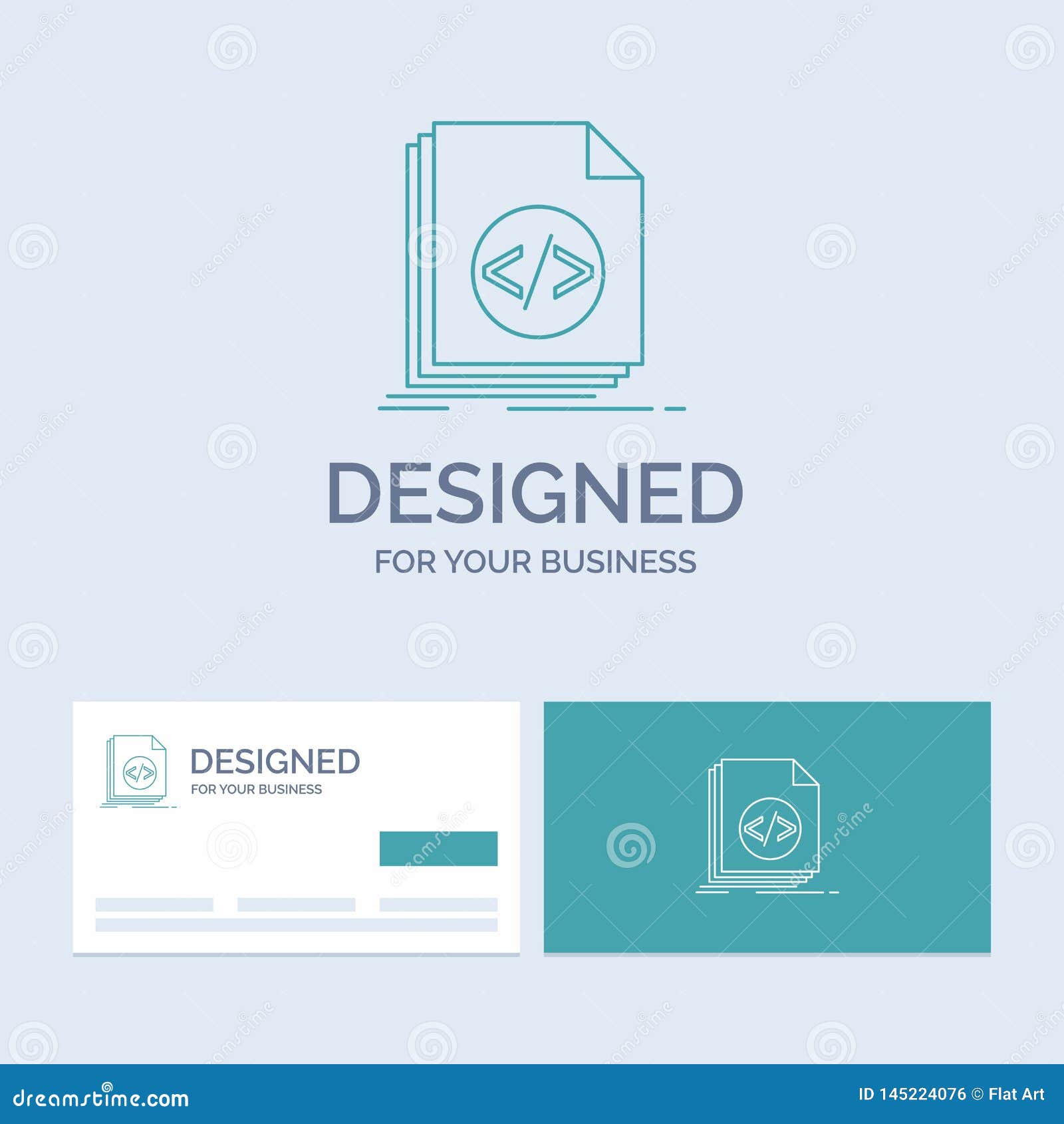 Code, Coding, File, Programming, Script Business Logo Line Icon Symbol for Your Business ...