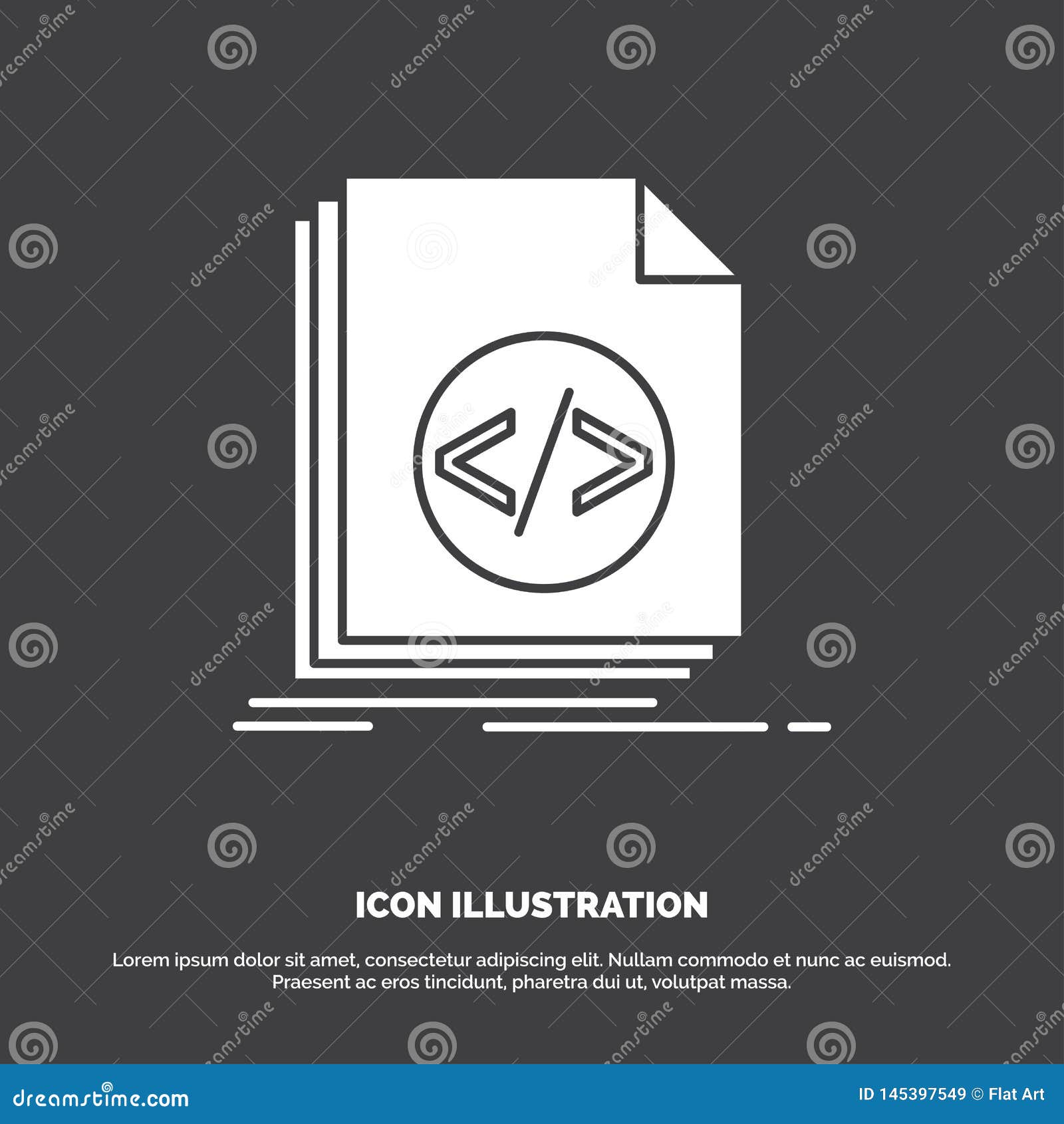 Code Coding File Programming Script Icon Glyph Vector Symbol For Ui And Ux Website Or