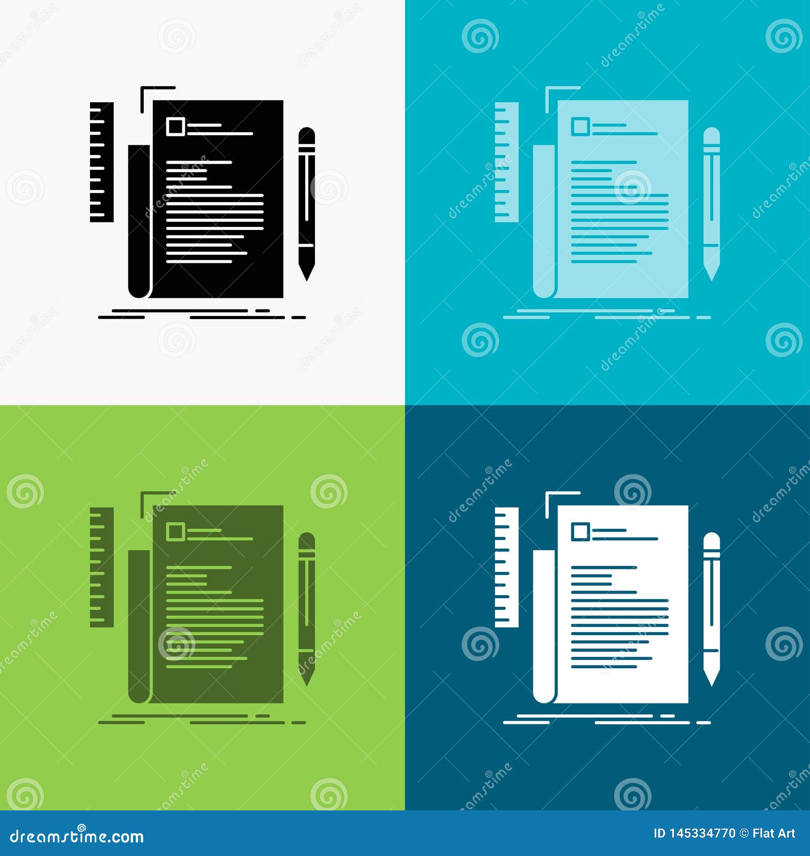 Code Coding File Programming Script Icon Over Various Background Glyph Style Design