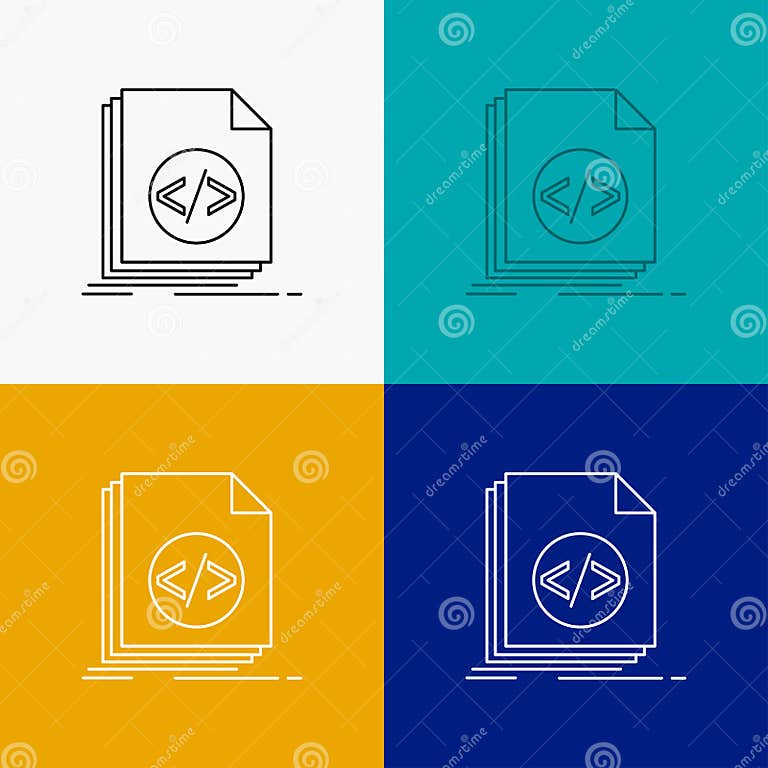 Code Coding File Programming Script Icon Over Various Background 4295