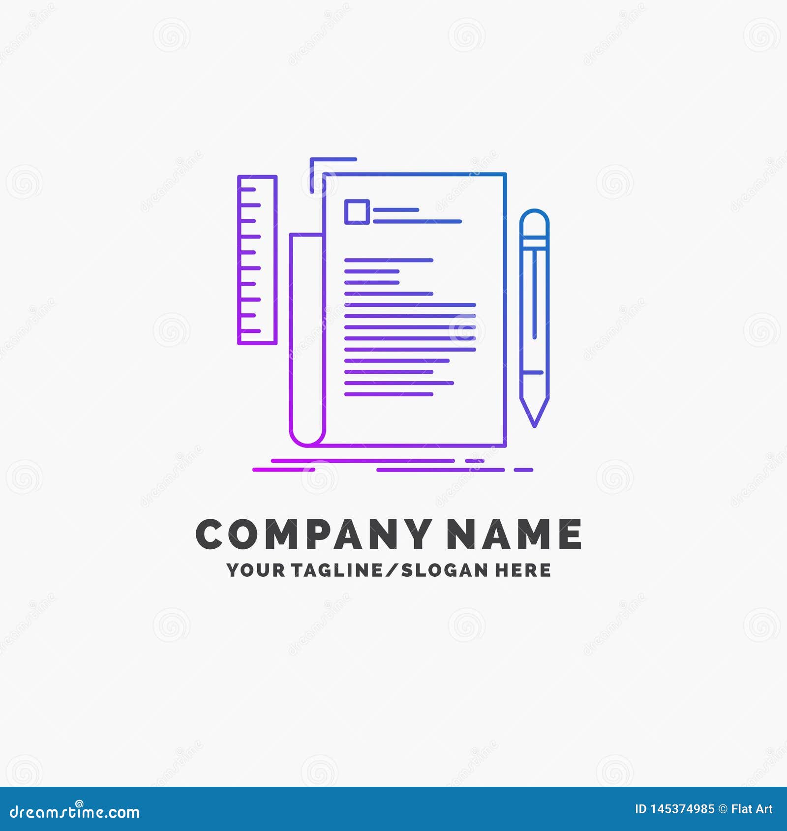 Code Coding File Programming Script Purple Business Logo Template