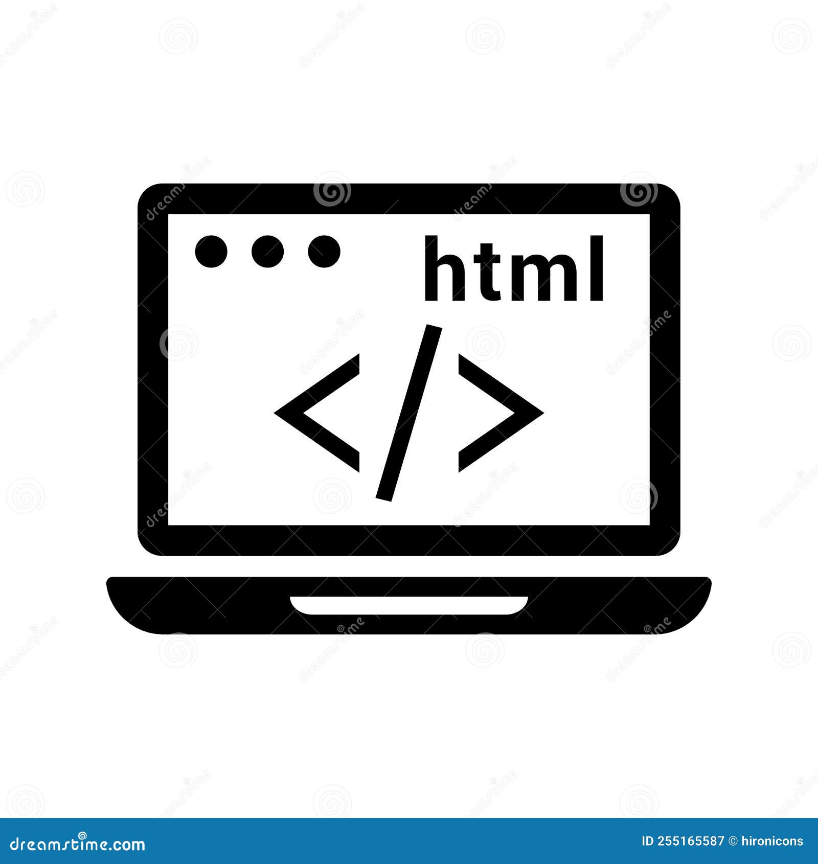 Code Coding Html Icon Black Vector Graphics Stock Illustration Illustration Of Vector Java