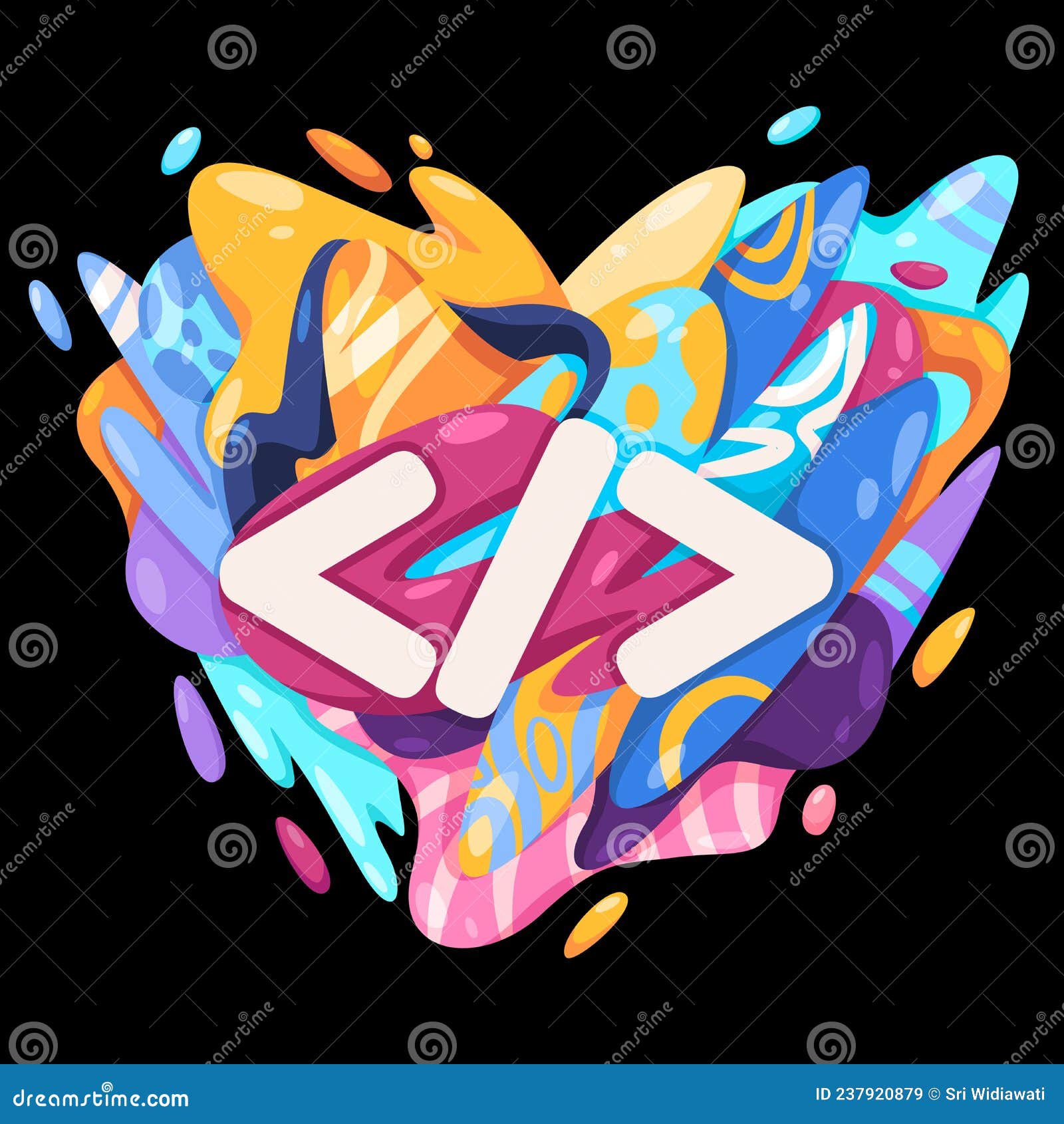 Code Coding Script Software Developer Programmer Icon Symbol Incolorful Artistic Splat Graphic