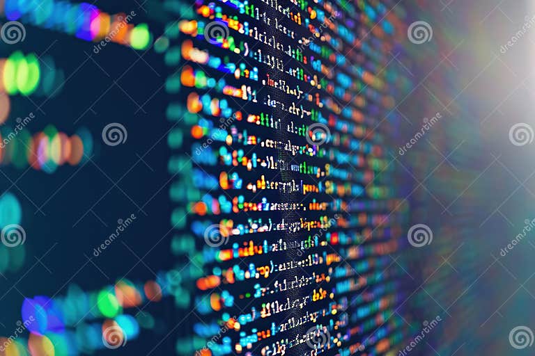 Code on Computer Screen Displaying Software Development Stock Photo ...