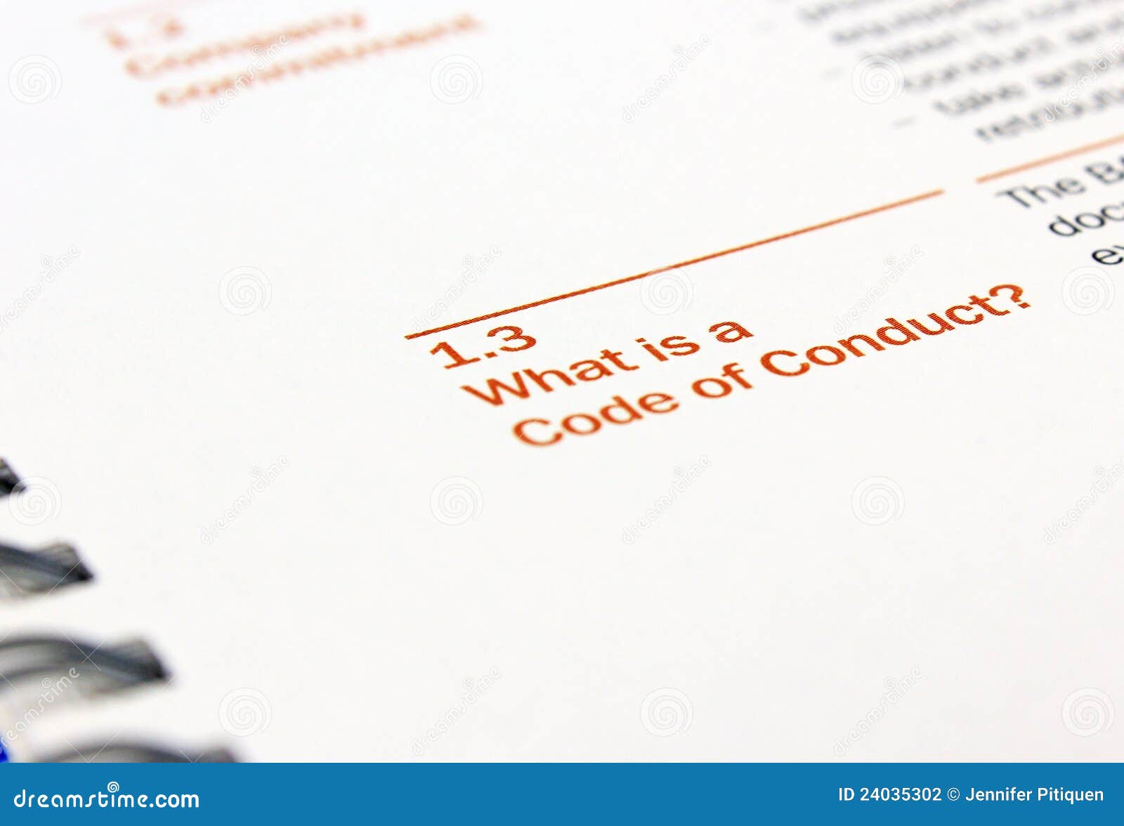 Code of Conduct stock photo. Image of guideline, employee - 24035302