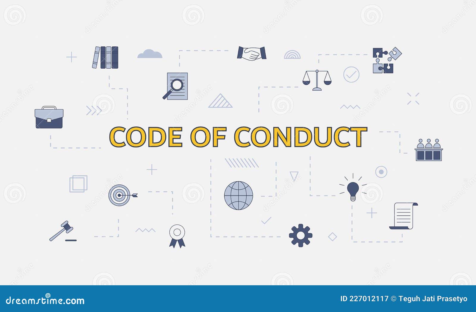 Code Of Conduct. Paper On Pillar. Concept Of Ethical Integrity Value ...