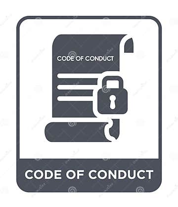 Code of Conduct Icon in Trendy Design Style. Code of Conduct Icon ...