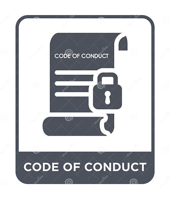 Code of Conduct Icon in Trendy Design Style. Code of Conduct Icon ...