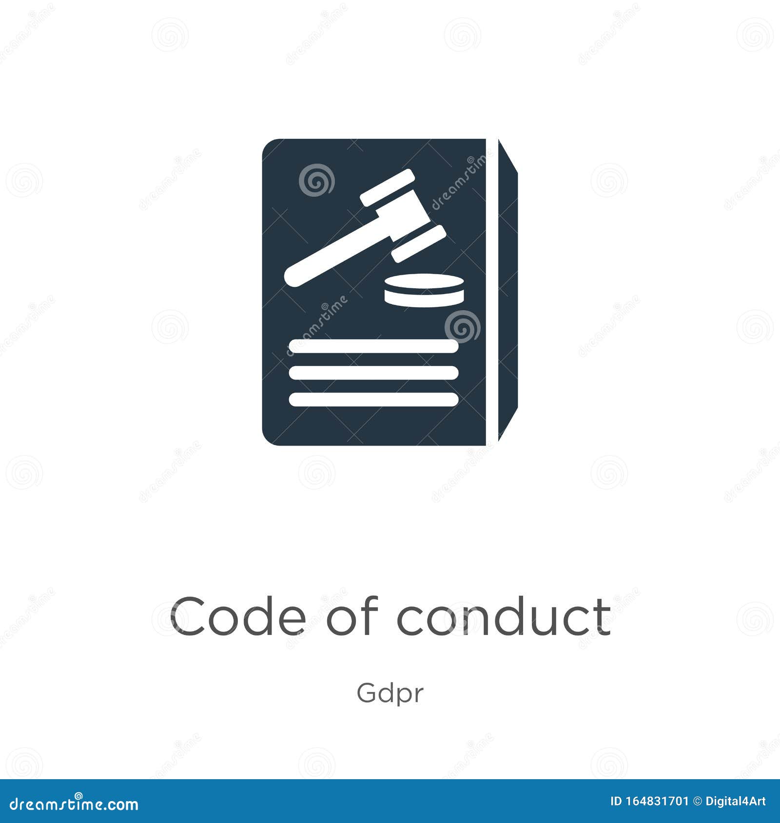 Code of Conduct Icon Vector. Trendy Flat Code of Conduct Icon from Gdpr ...