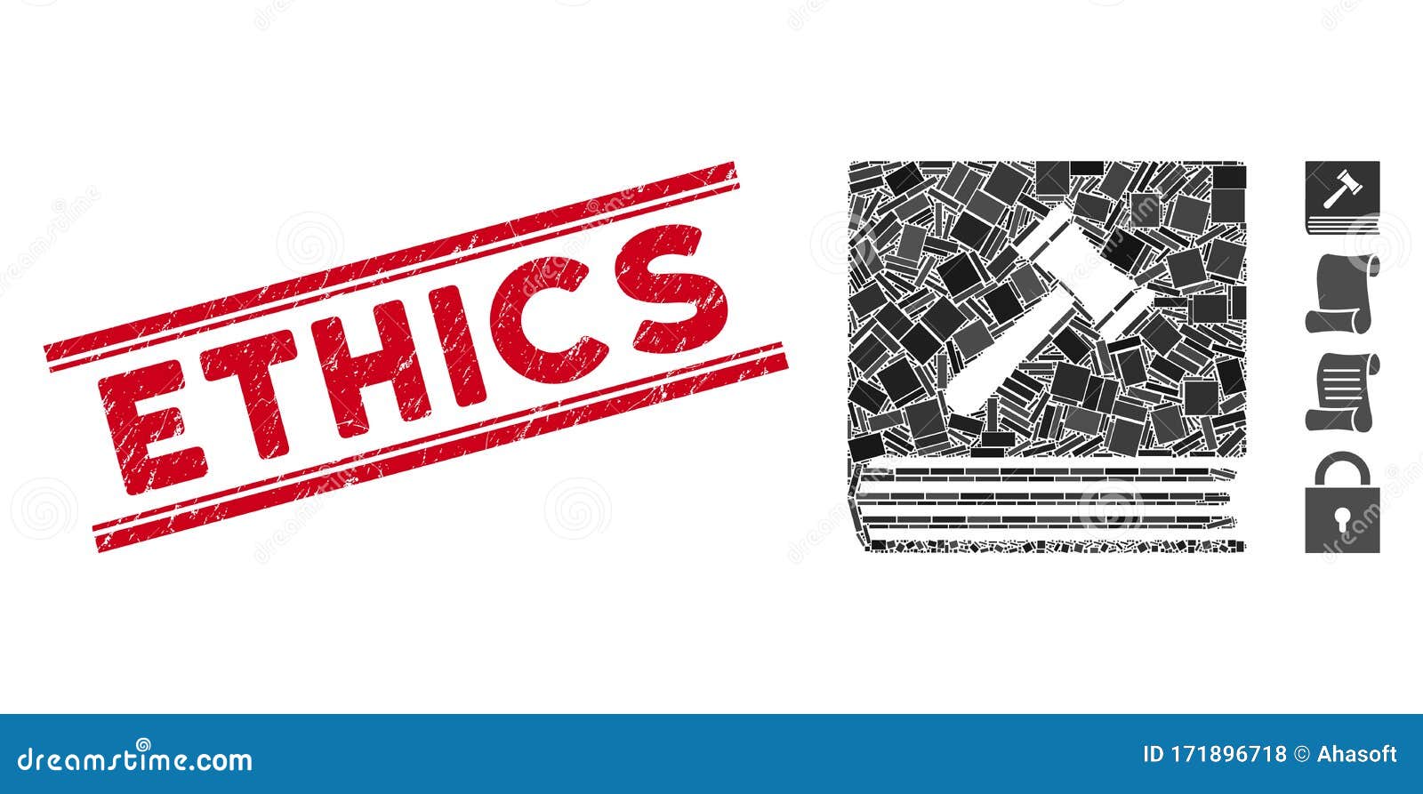 Distress Ethics Seal And Triangle Bifurcation Arrow Left Up Mosaic ...