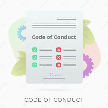 Code of Conduct - Paper Document with Concept of Ethical, Rules, Values ...
