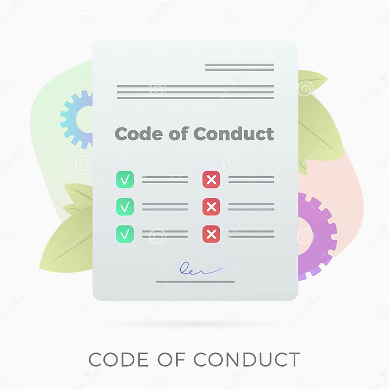 Code of Conduct - Paper Document with Concept of Ethical, Rules, Values ...