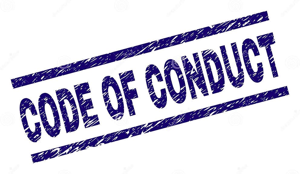 Scratched Textured CODE of CONDUCT Stamp Seal Stock Vector ...