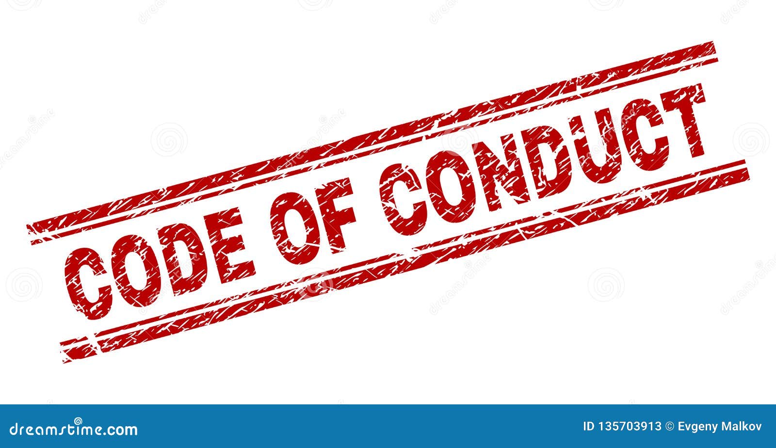 Scratched Textured CODE of CONDUCT Stamp Seal Stock Vector ...