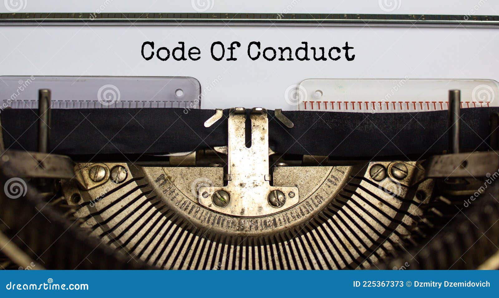 Code Of Conduct Symbol Words `code Of Conduct` Typed On Retro