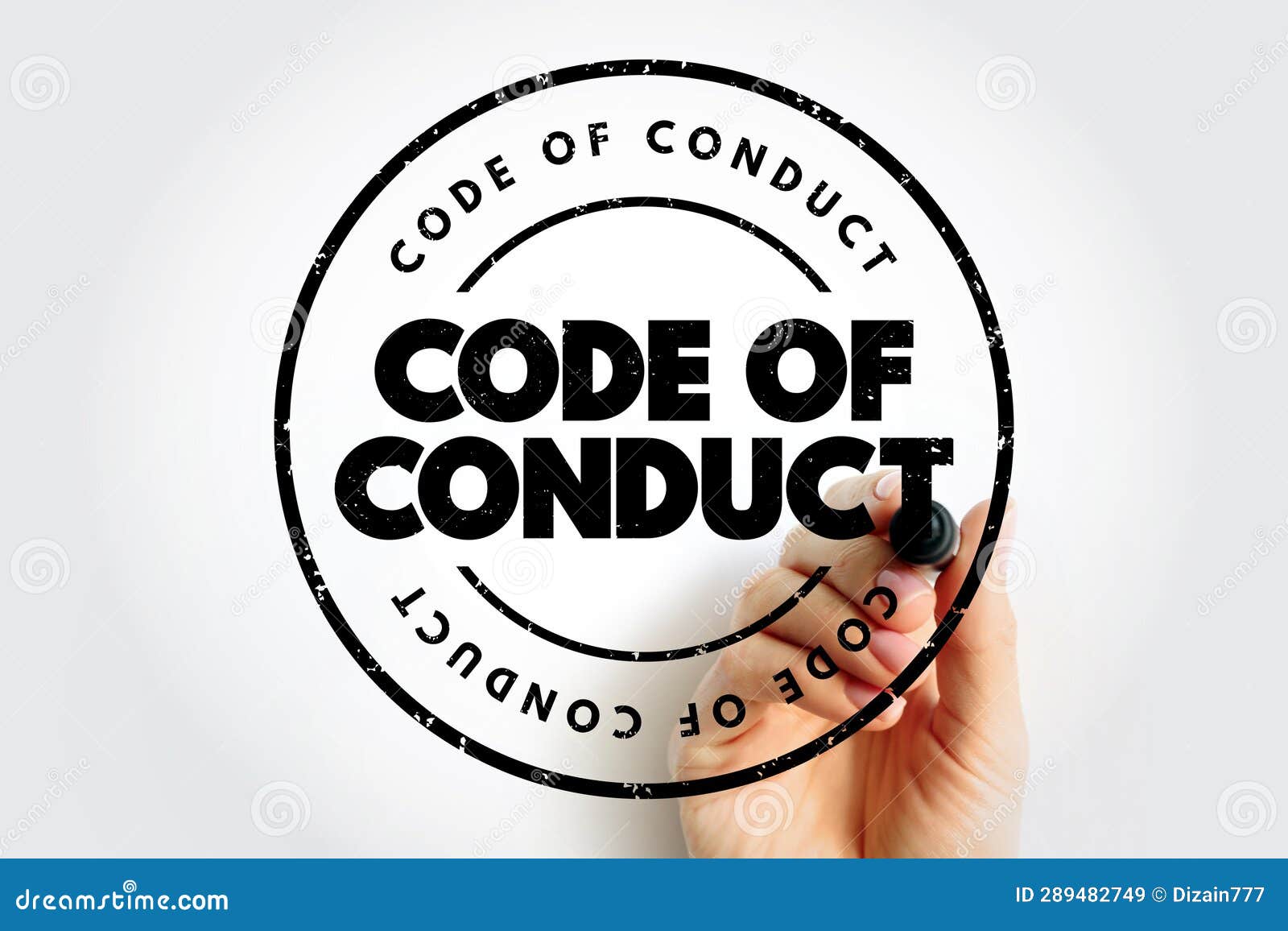 Code of Conduct Text Stamp, Concept Background Stock Image - Image of ...