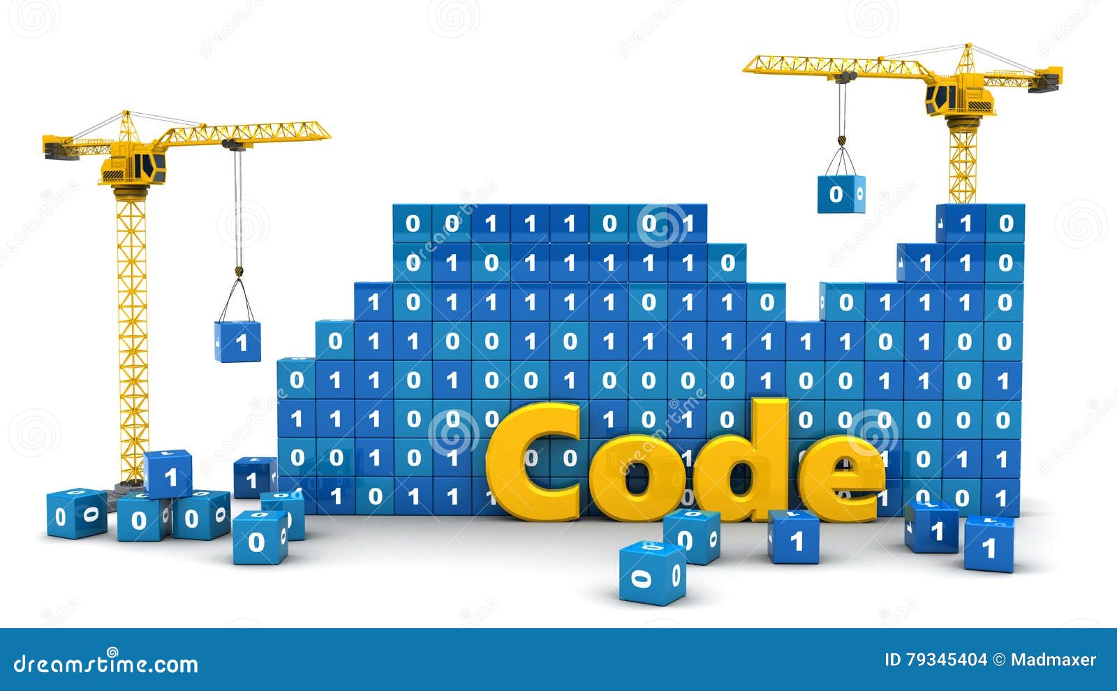 Code construction stock illustration. Illustration of tower - 79345404