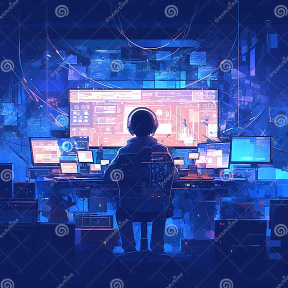 Code Crackers: the World of Programming and Problem-Solving Stock Illustration - Illustration of ...