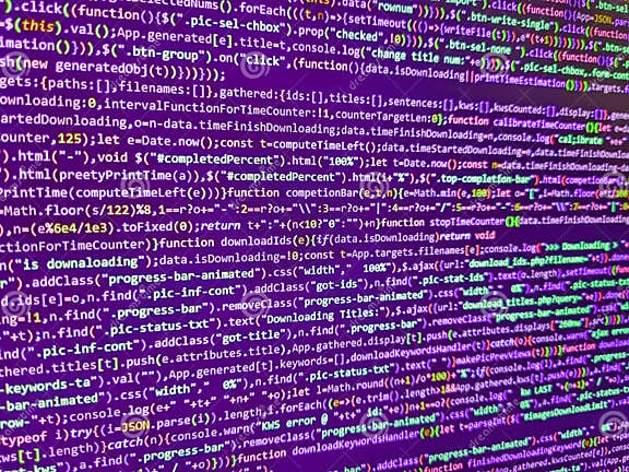 Code on Dark Background. Coding Programmer Abstract Background ...