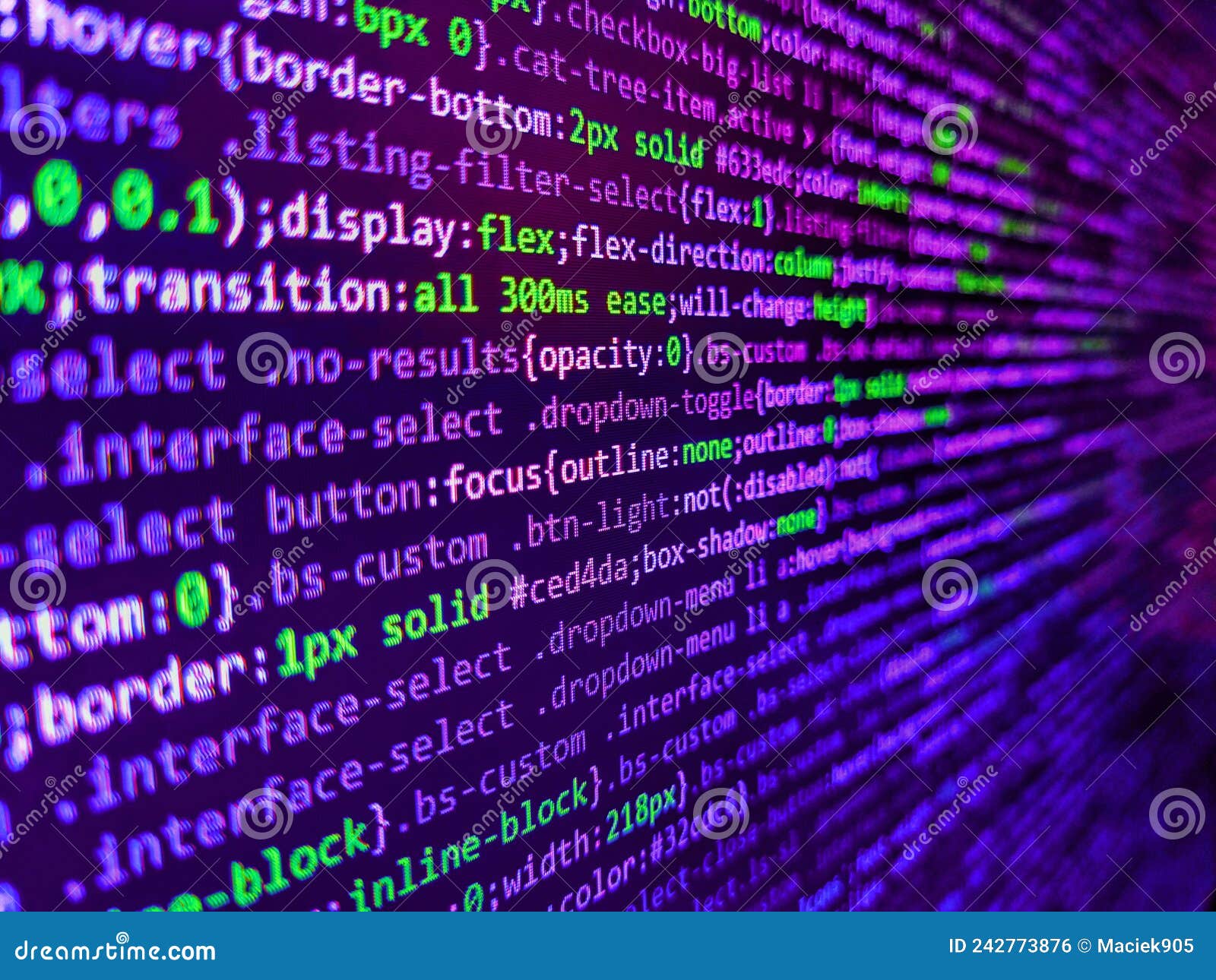 Code On Dark Background Css3 Code On A Colorful Background Programing 7830