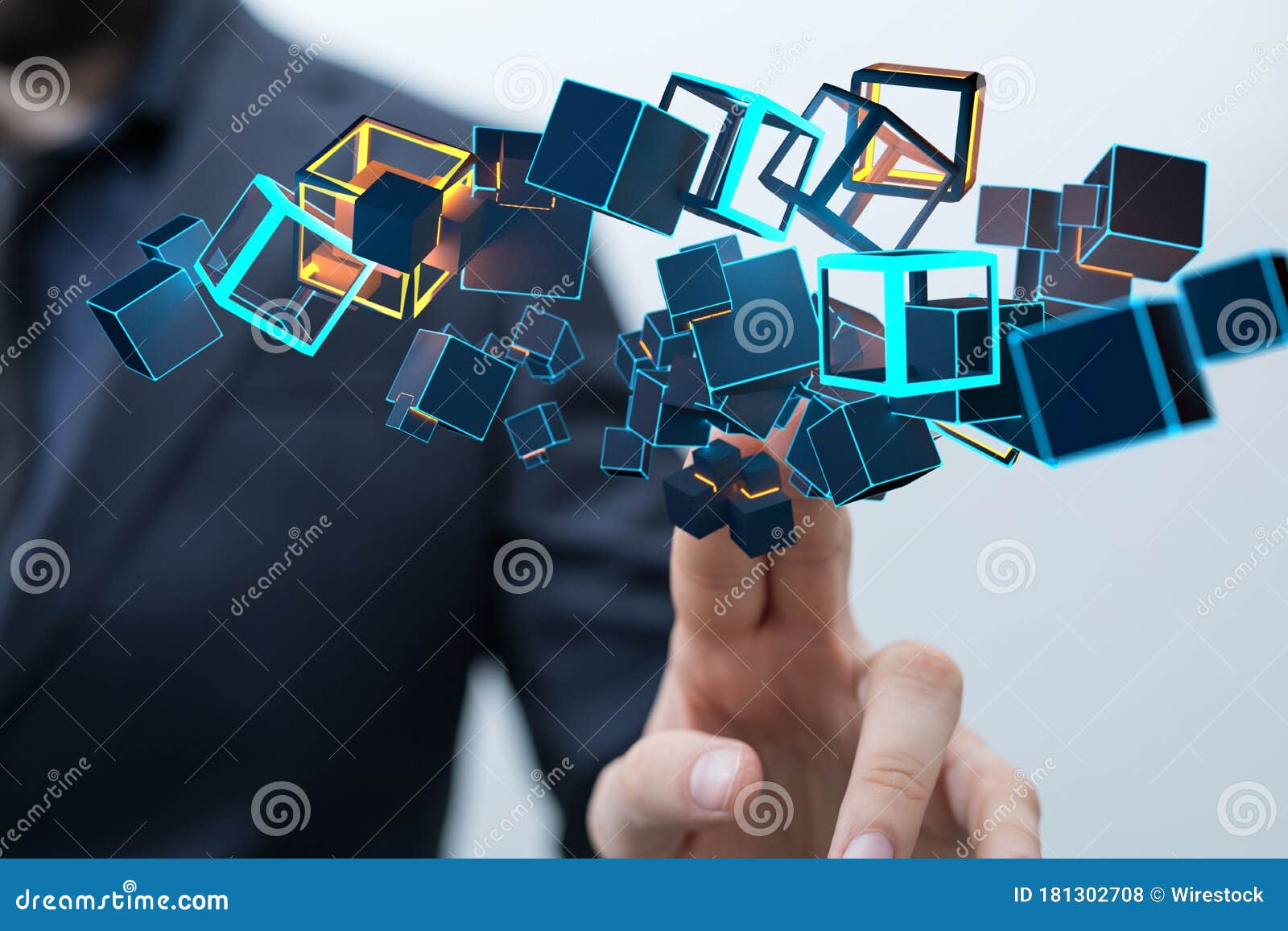 A Code Data Concept in Hand Stock Photo - Image of hand, upload: 181302708